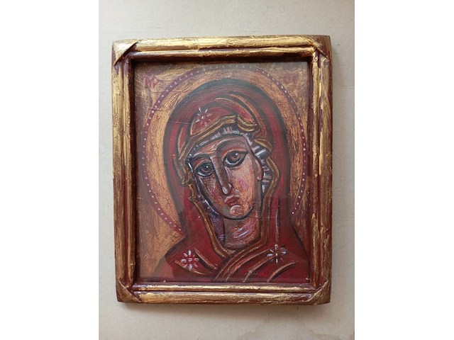 Ikona Bogorodica - Akril - 19 x 24 cm
