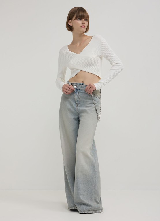 CROSS-OVER RIBBED KNIT BELA VUNA