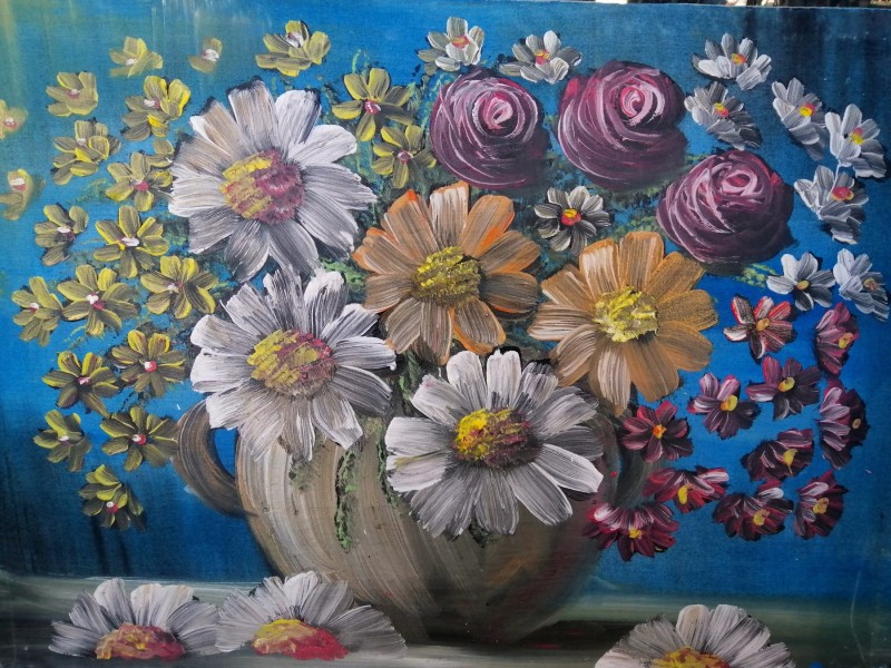 Cvece iz snova 70x50cm ulje na platnu