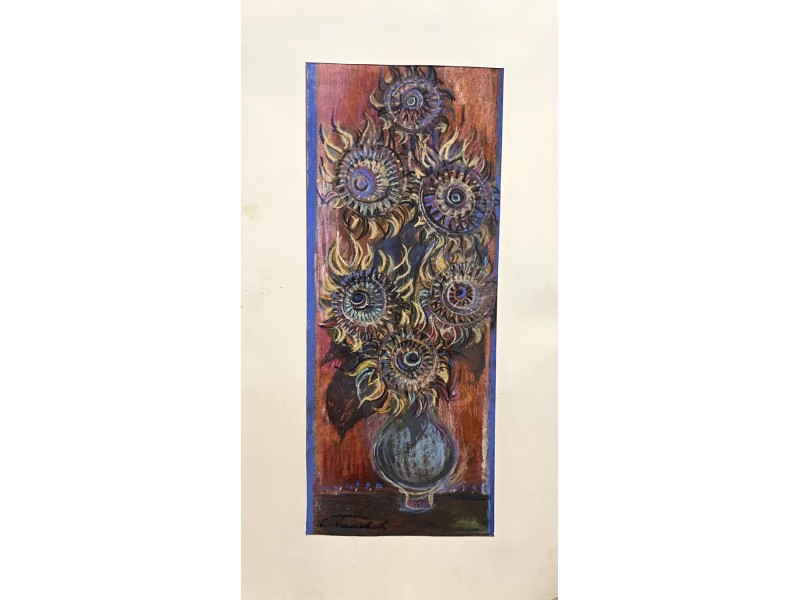 Olivera Seka Galović Suncokreti Pastel 62x26