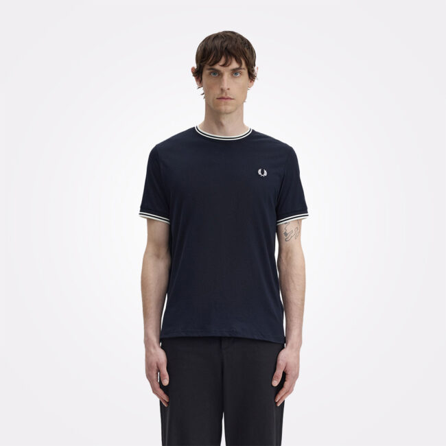 Fred Perry Twin Tipped T-Shirt – Navy