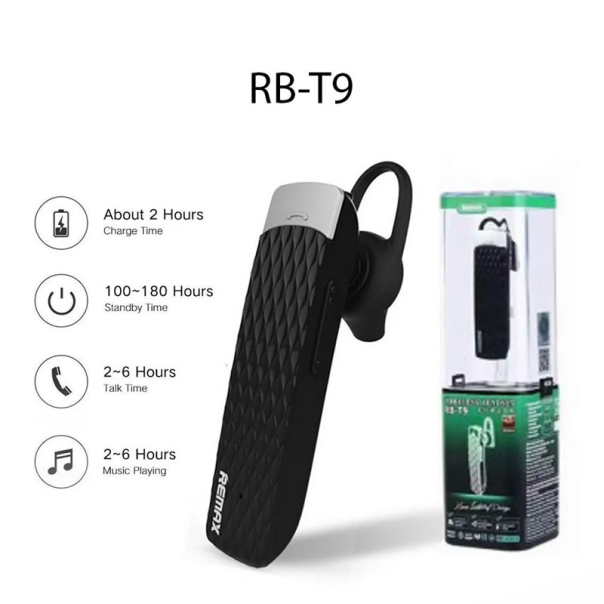 Bluetooth headset (slusalica) REMAX RB-T9 crna