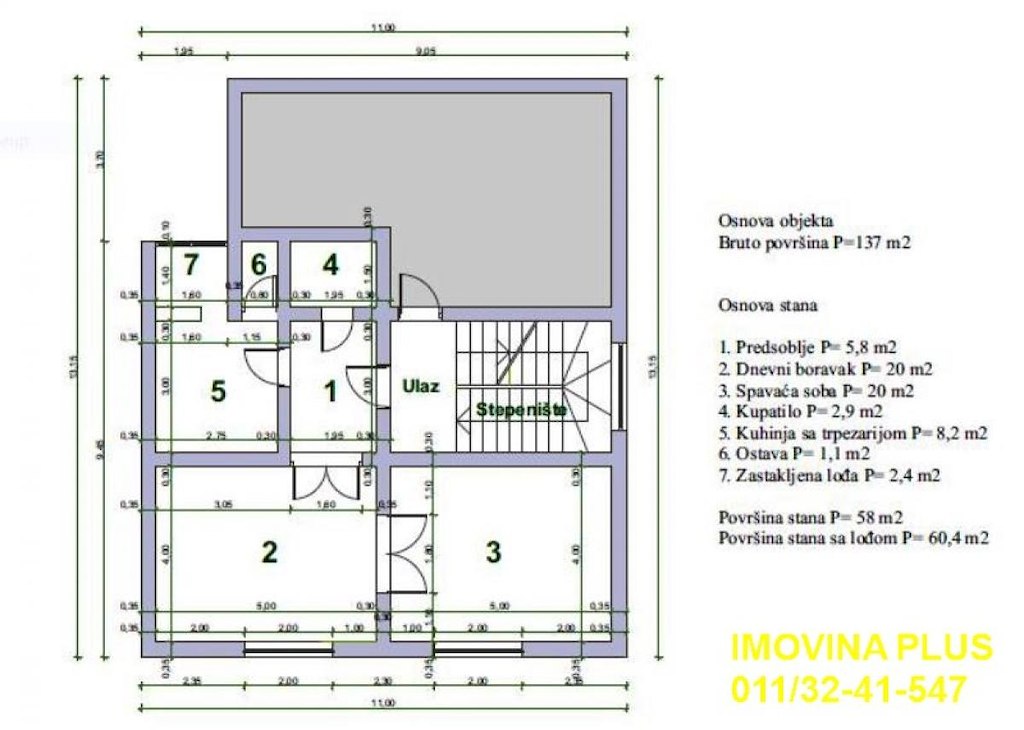 Vračar, Centar - Svetozara Markovića, 60m2