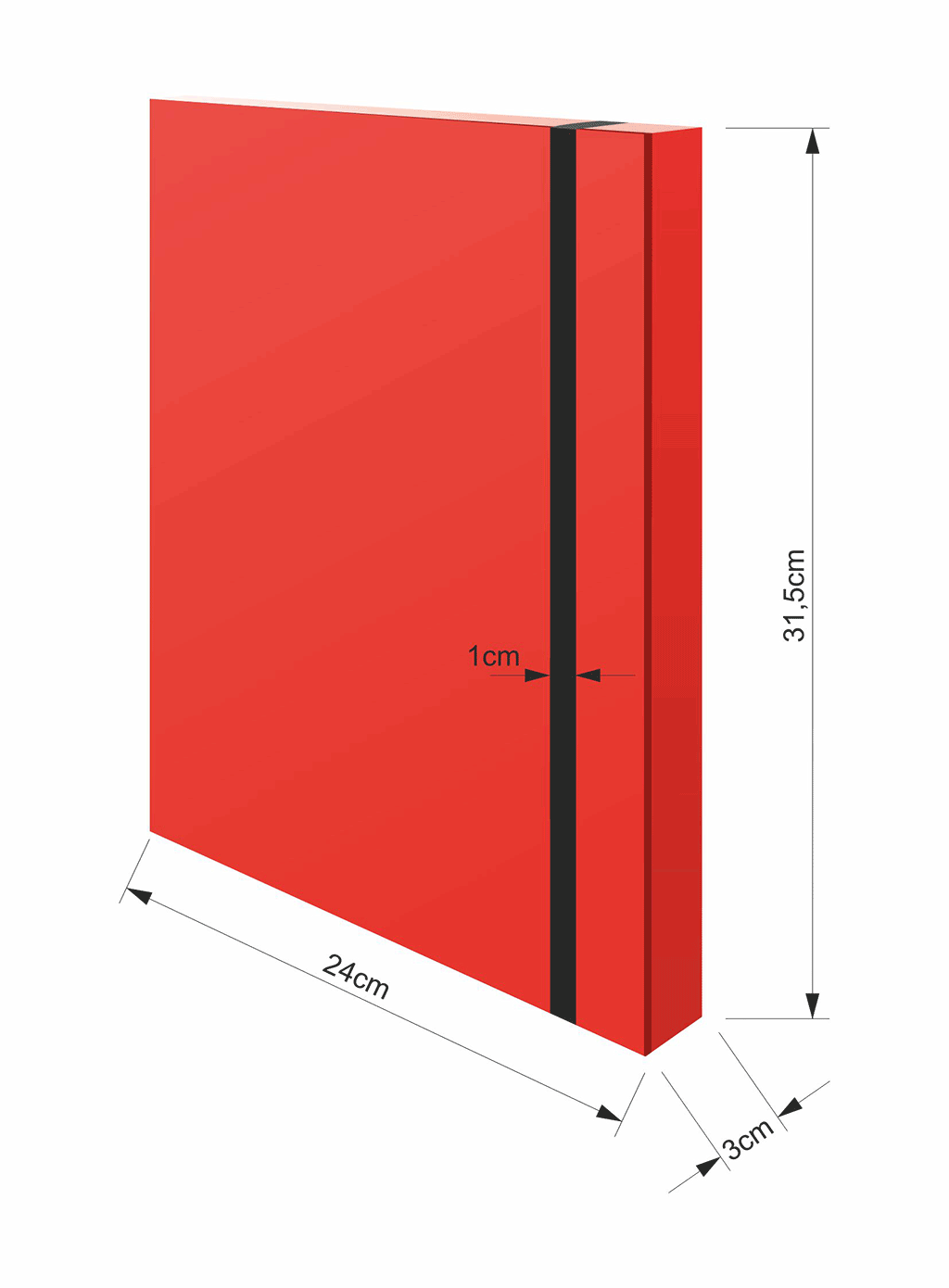 FASCIKLA SA GUMOM A4 3D BOX CRVENA 1373 OP*