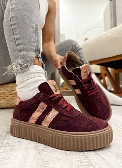 Kožne patike F650 - BORDO