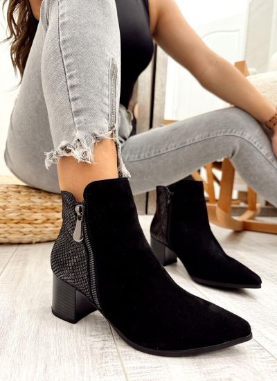 Kožne polučizme F587 - BELEZZA SCARPE - KROKO - CRNA