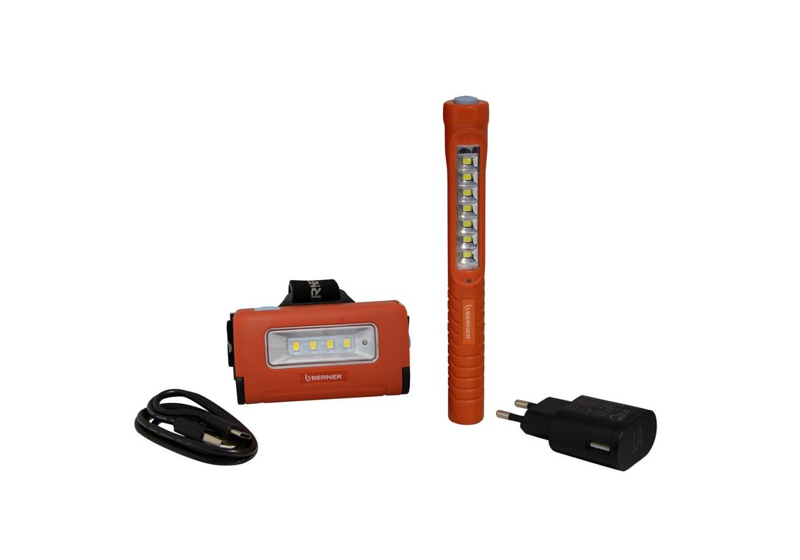 Led lampa SET BERNER olovka + lampa za glavu + punjač 1007046