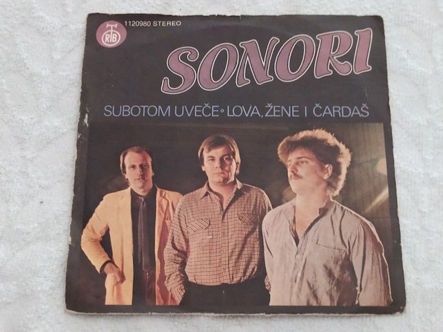 SONORI - Subotom uvece (SINGL, 4/4+/4)
