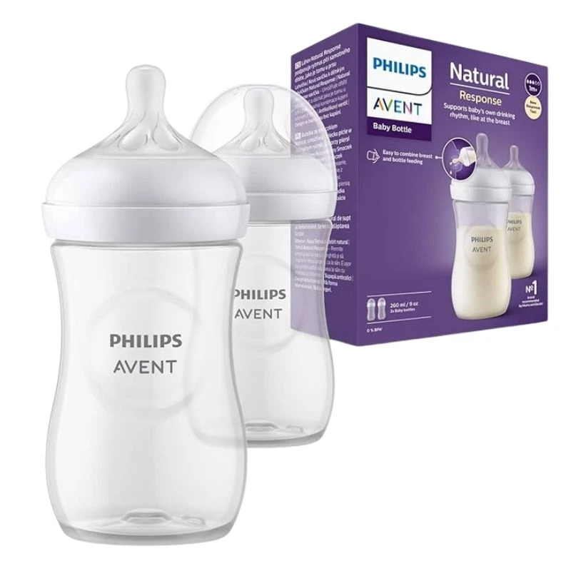 Avent Natural Response set plastičnih flašica za bebe 260 ml