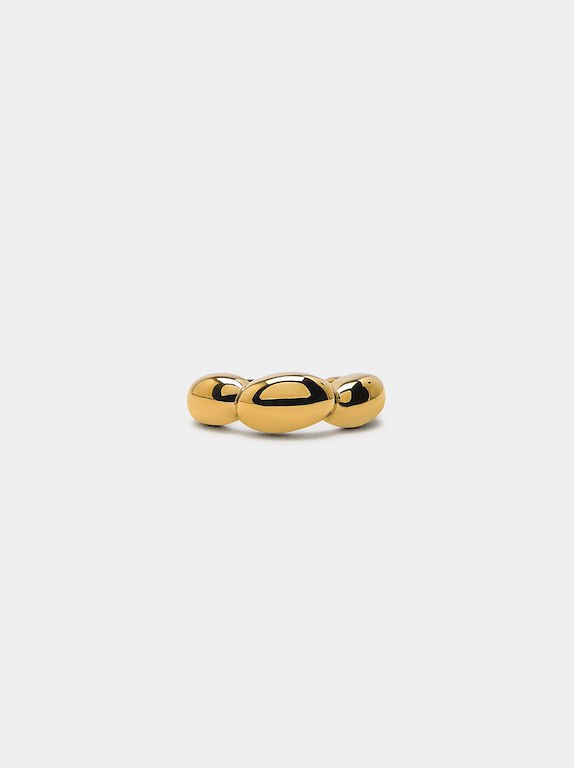 RING WITH OVERLAPPING OVALS - STAINLESS STEEL