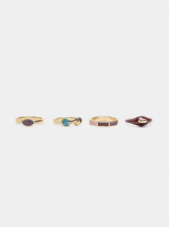 SET OF RINGS WITH ENAMEL