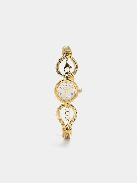 WATCH WITH SNAKE CHAIN BRACELET