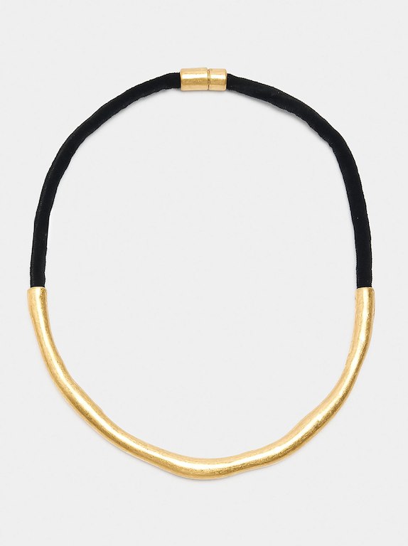BICOLOR NECKLACE WITH RIGID HALF