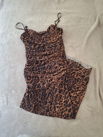    Zara animal print leopard duga haljina