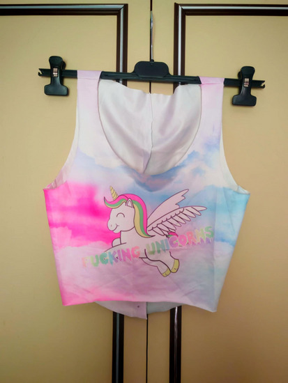 Unicorn crop top s