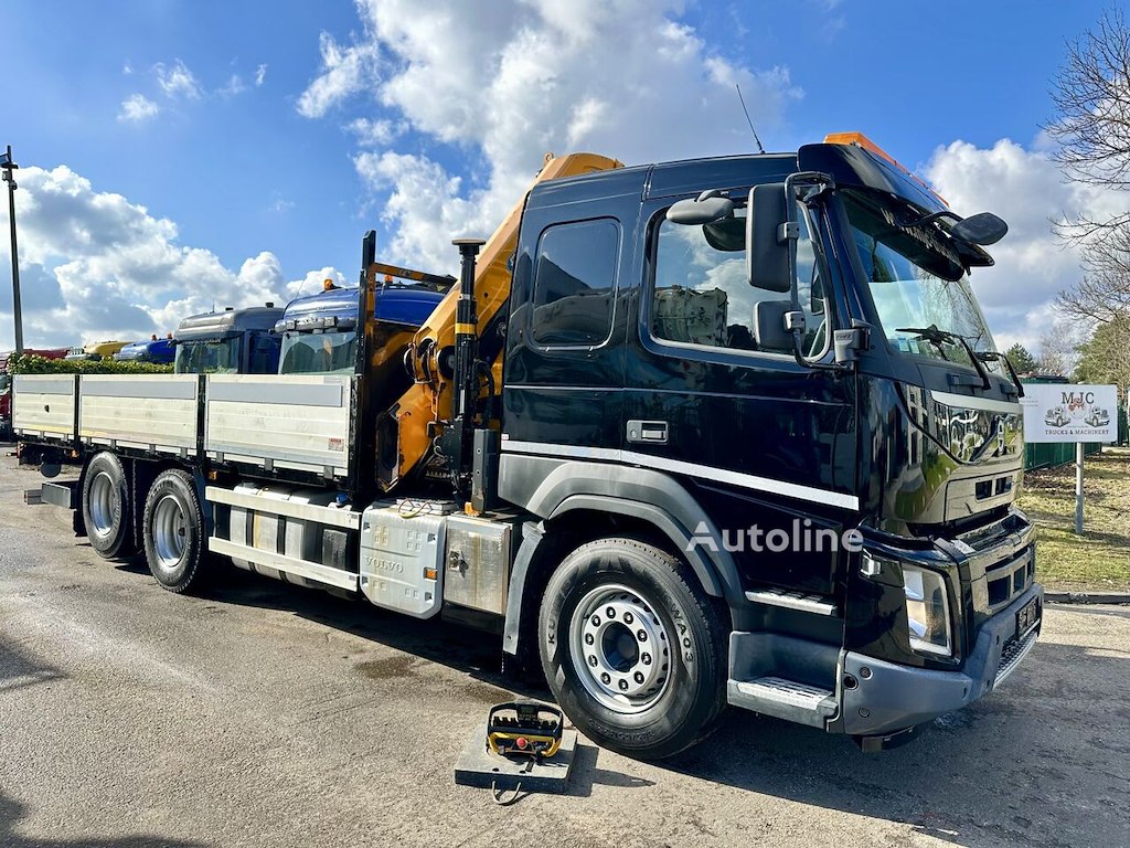 Volvo FMX 370 6x2 PRITSCHE 6M35 + KRAN EFFER 215/6S -*127.000km* - LIF kamion s ravnom platformom