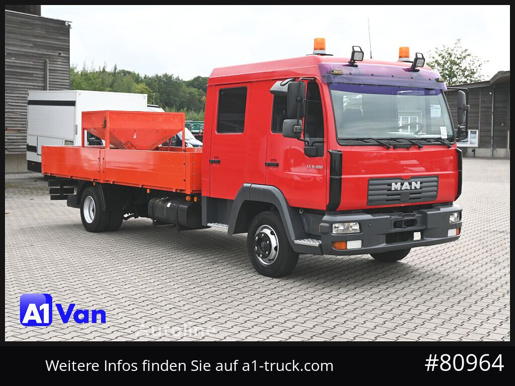 MAN LE 8.180 Pritsche Doka, Automatik, AHK, 6-Sitzer kamion s ravnom platformom