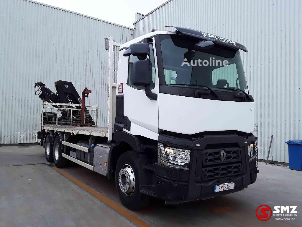 Renault C 380 hiab 188-3 remote kamion s ravnom platformom
