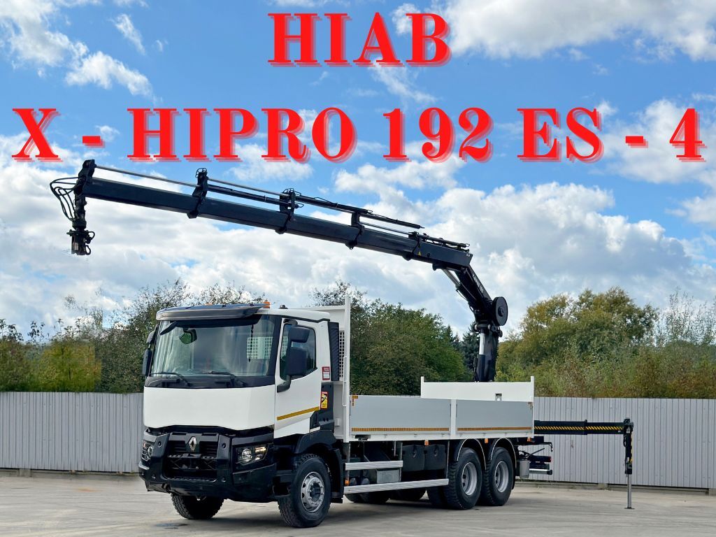 Renault C 430 *HIAB X - HIPRO 192 ES -4 + FUNK* 6x4 kamion s ravnom platformom