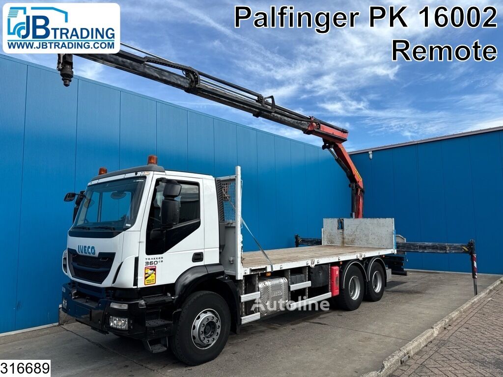 IVECO Trakker 360 6x4, EURO 6, Palfinger, Remote kamion s ravnom platformom