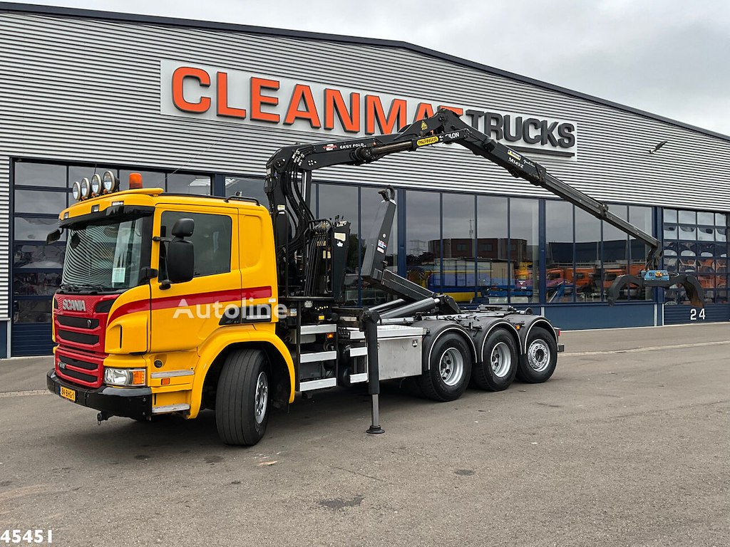 Scania P 410 8x4 Euro 6 Palfinger 14 Tonmeter Z-kraan kamion rol kiper