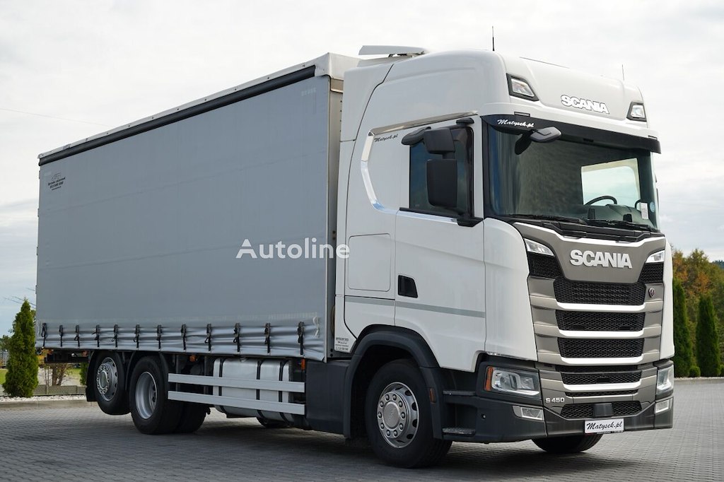 Scania S 450 / SOLÓWKA / 6X2 / OŚ PODNOSZONA / 2019 / kamion sa klizna zavesa cerada