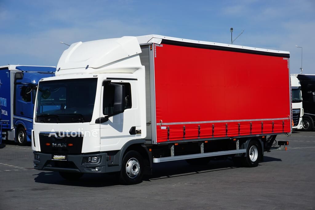 MAN TGL / 12.190 / E 6 / FIRANKA + WINDA / ŁAD. 6 525 KG / 16 PALET kamion sa klizna zavesa cerada