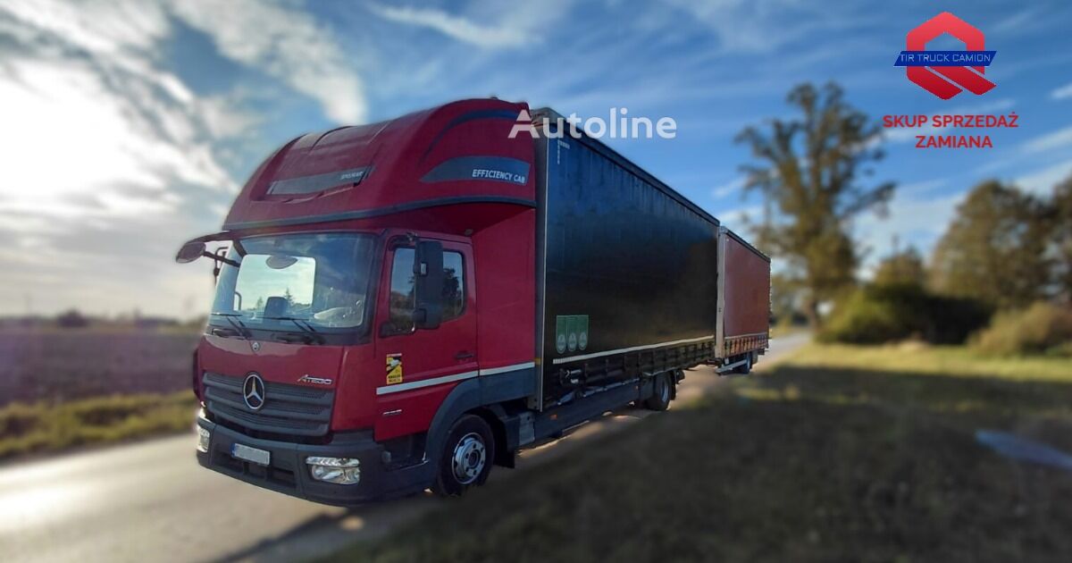 Novi Mercedes-Benz ATEGO 823 TANDEM ZESTAW kamion sa klizna zavesa cerada + prikolica sa kliznom ceradom