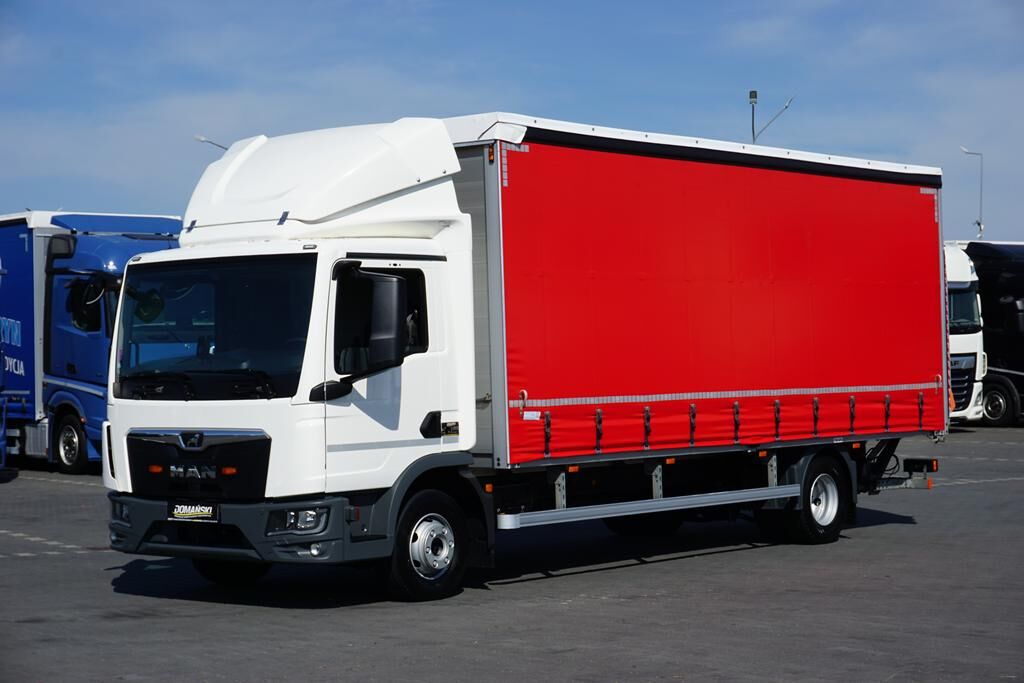 MAN TGL / 12.190 / E 6 / FIRANKA + WINDA / ŁAD. 6 525 KG / 16 PALET kamion sa klizna zavesa cerada
