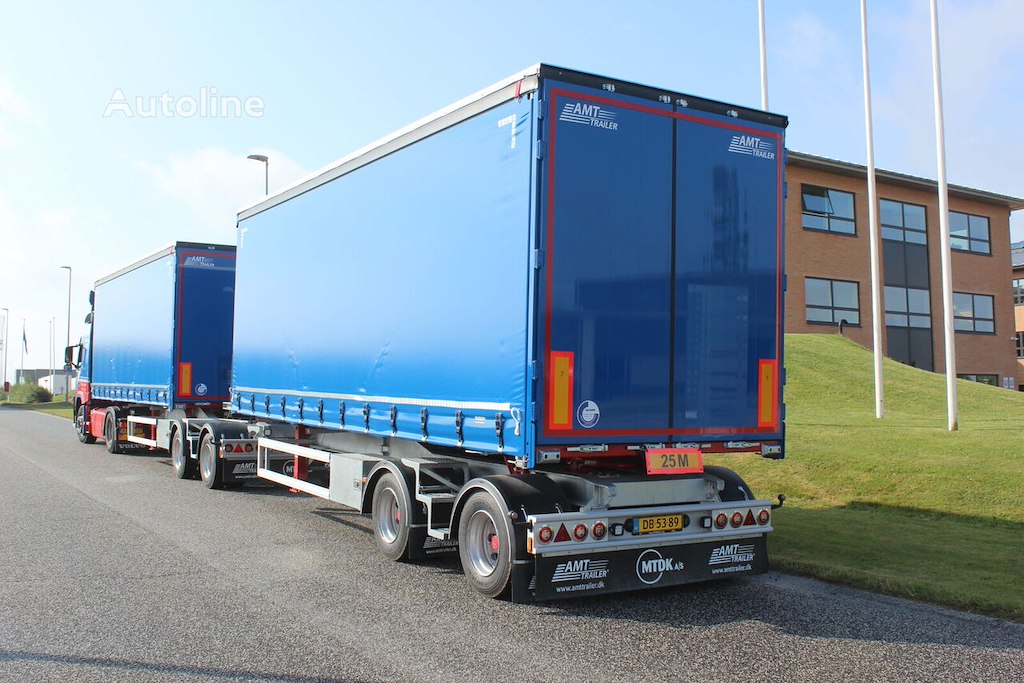 Nova AMT Trailer LG200 2 akslet link trailer m. gardin sider poluprikolica sa kliznom ceradom