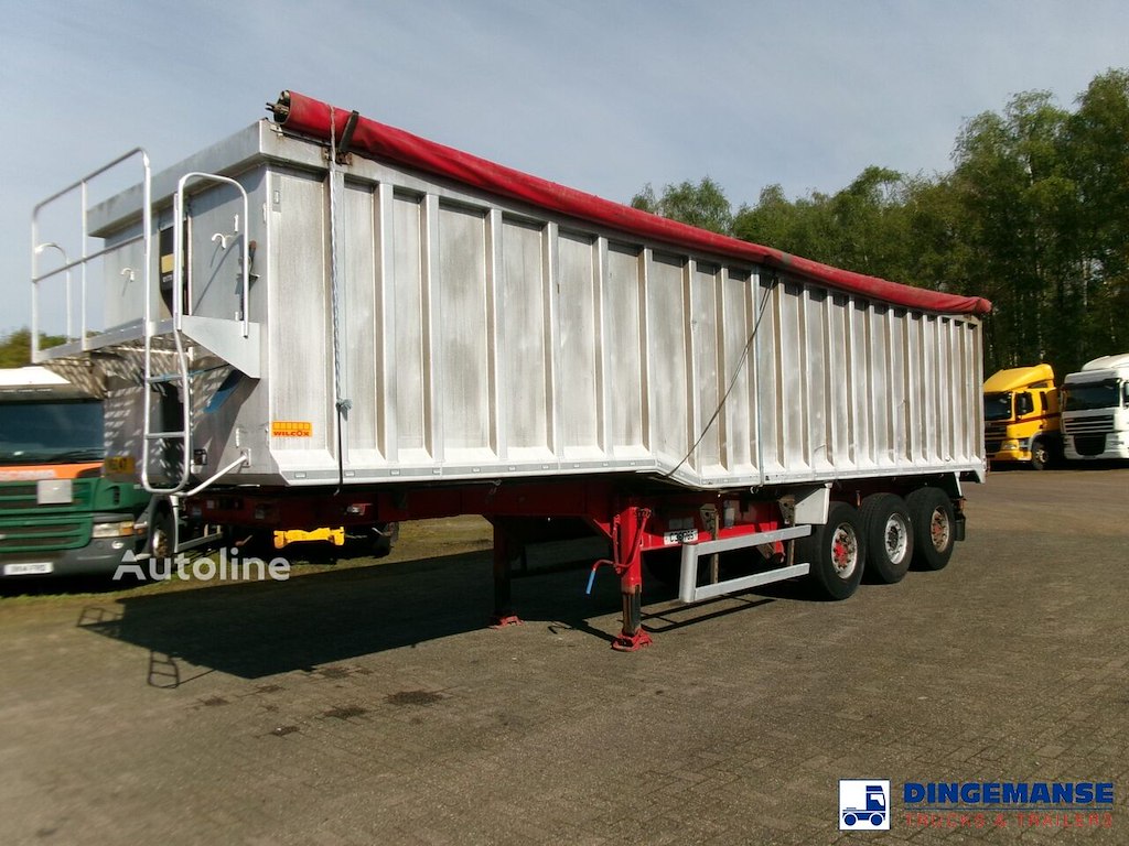 Montracon Tipper trailer alu 55 m3 + tarpaulin poluprikolica kipera