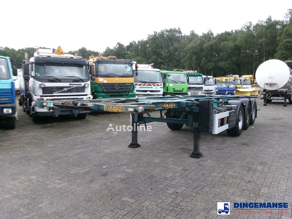 Van Hool 3-axle container chassis 20,30 ft. poluprikolica za prevoz kontejnera
