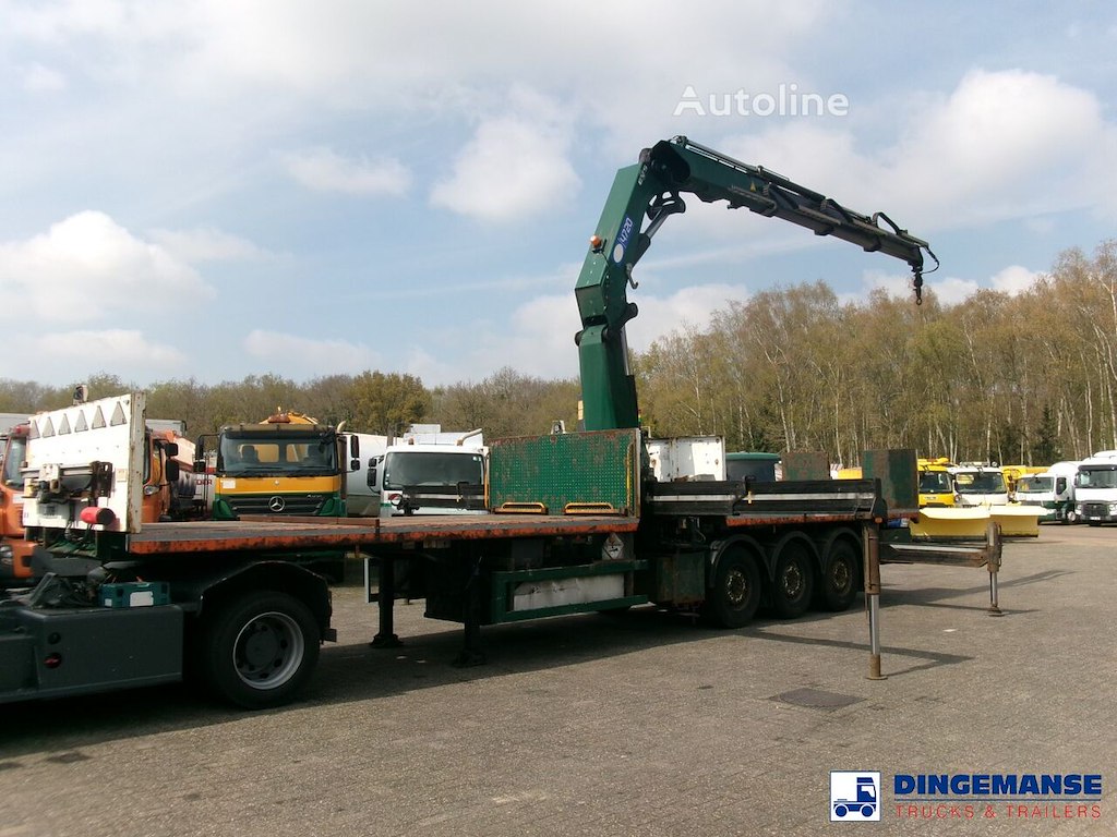 Massey Platform trailer + HMF 4720 K3 crane poluprikolica platforma