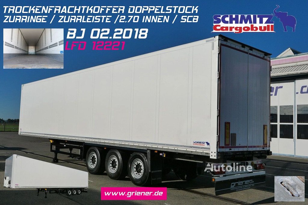 Schmitz Cargobull SKO 24/DOPPELSTOCK / ZURRLEISTE / LASI 12642 XL furgon poluprikolica