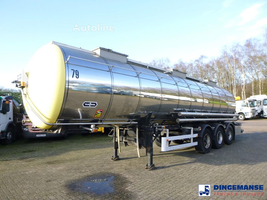 Van Hool Chemical tank inox 30 m3 / 3 comp cisterna za prevoz hemikalija