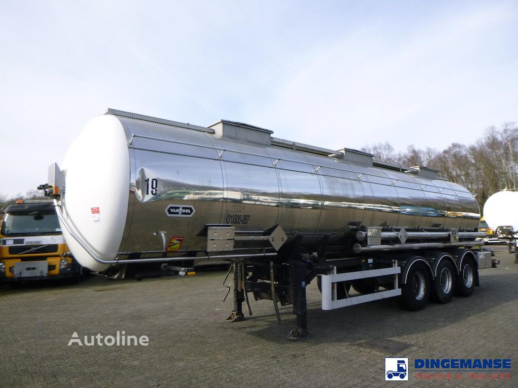 Van Hool Chemical tank inox 30 m3 / 3 comp cisterna za prevoz hemikalija