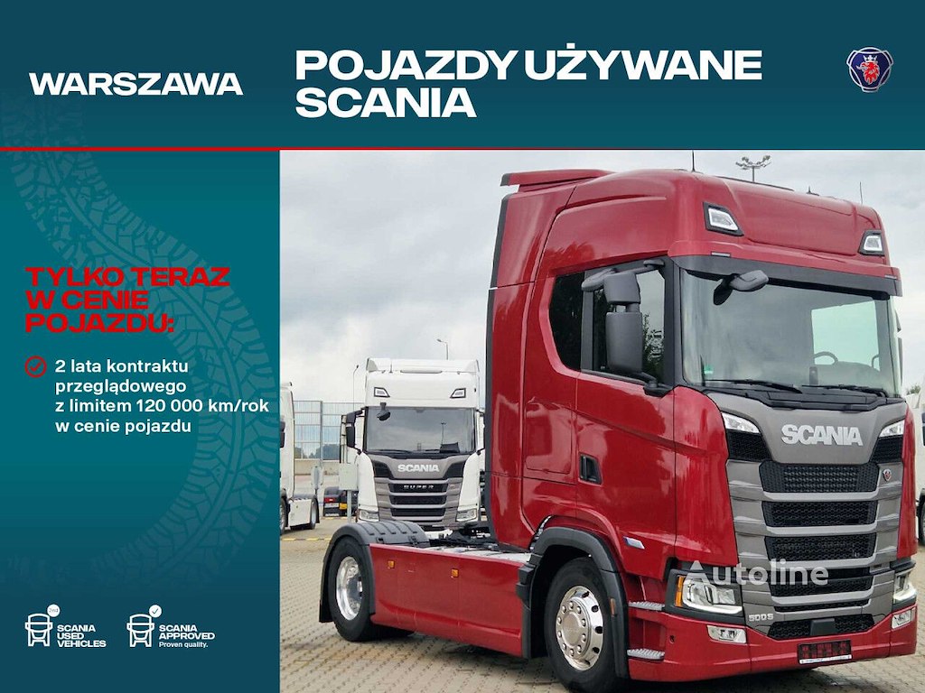Scania Bogata Wersja, Alu, Metalik, 4 Poduszki / Dealer S tegljač