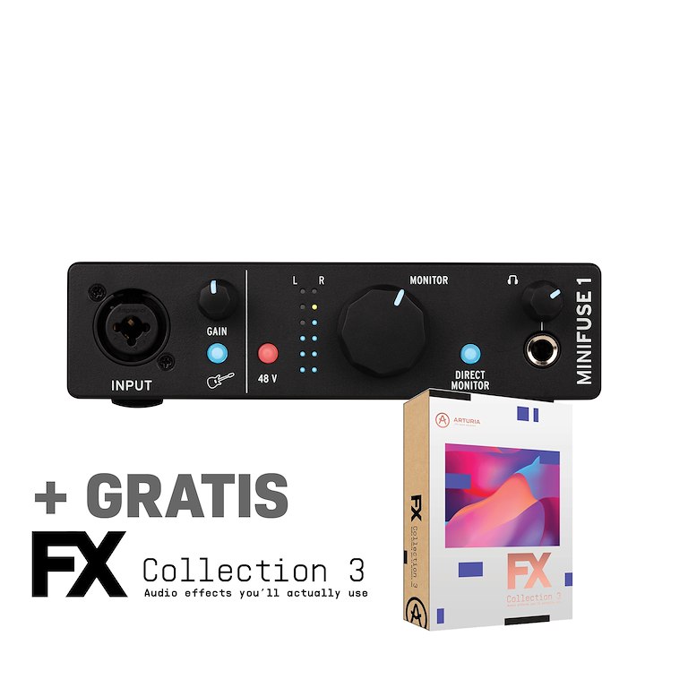 Arturia MiniFuse 1 Black - Zvučna kartica + FX Collection 3