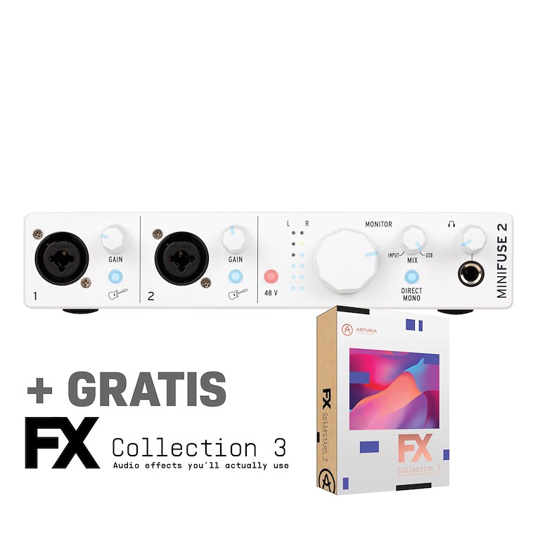Arturia MiniFuse 2 White - Zvučna kartica + FX Collection 3