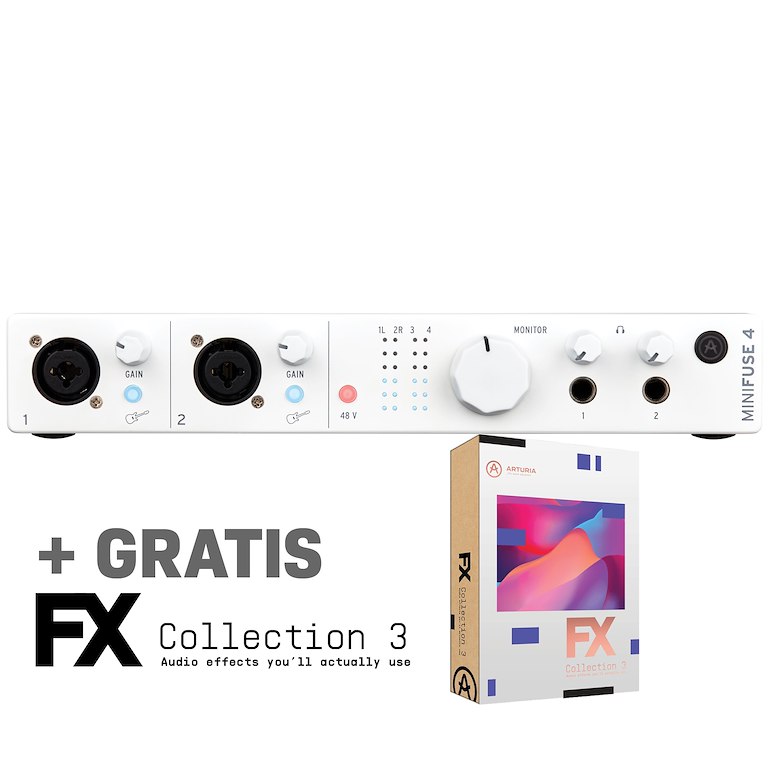 Arturia MiniFuse 4 White - Zvučna kartica + FX Collection 3