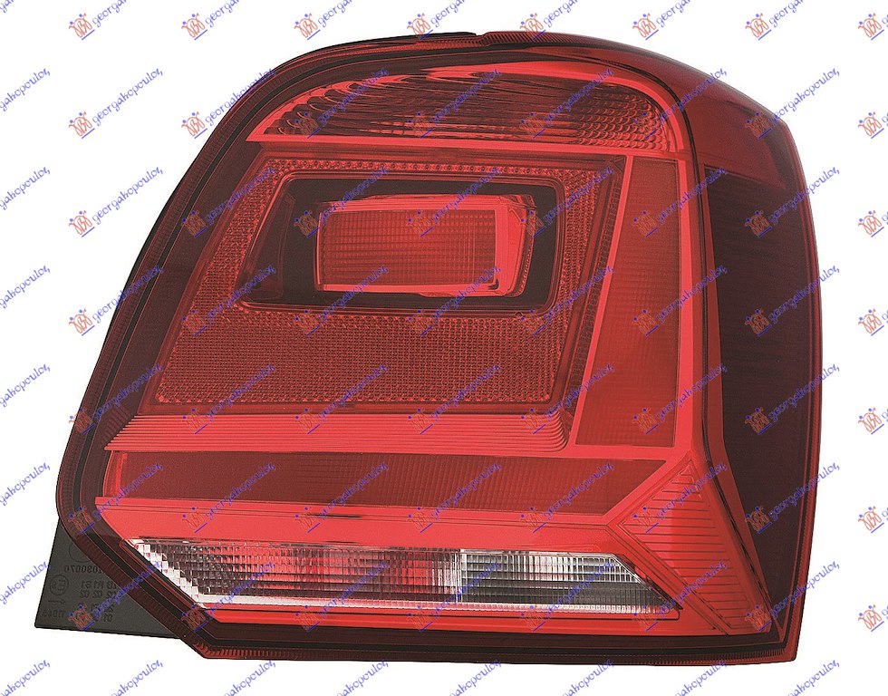 STOP LAMPA (CRNI PRAVOUGAONICI) (MARELLI) Desna str. VW POLO (2014-2017) (OEM: 6C0945096M)