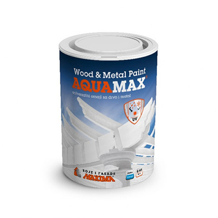 MAXIMA AQUAMAX Wood & Metal Paint vodeni emajl 650 ml bela