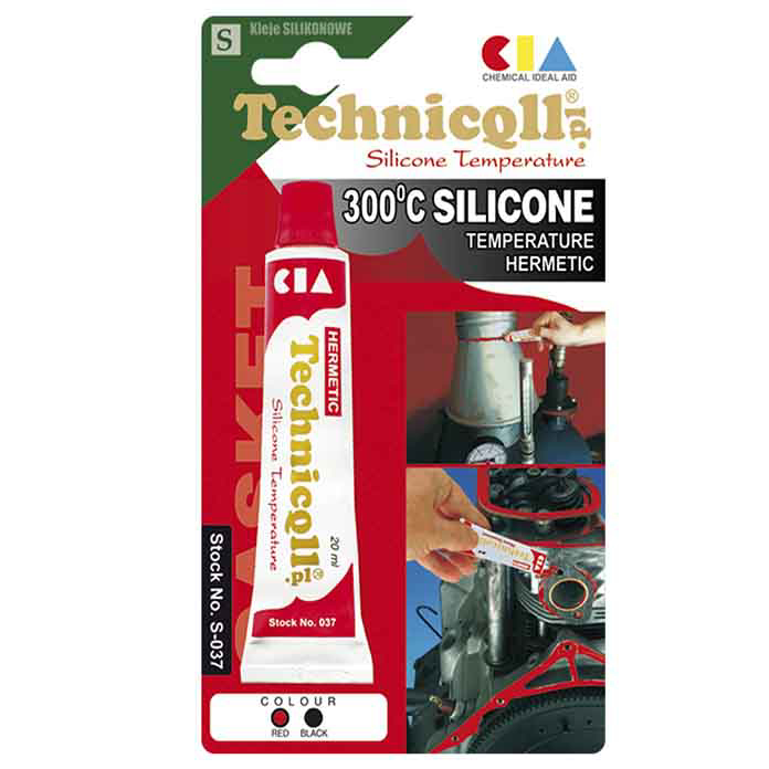 Visokotemperaturni silikon 300 ºC 70 ml crveni/crni
