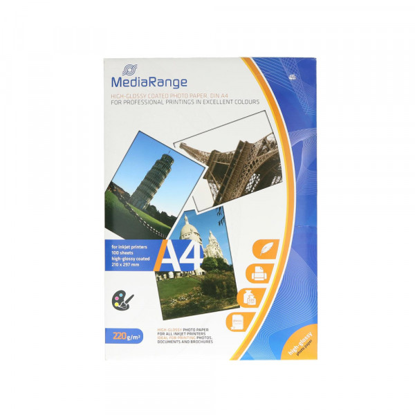 Razno Foto papir A4 220gr/100 Mediarange Glossy