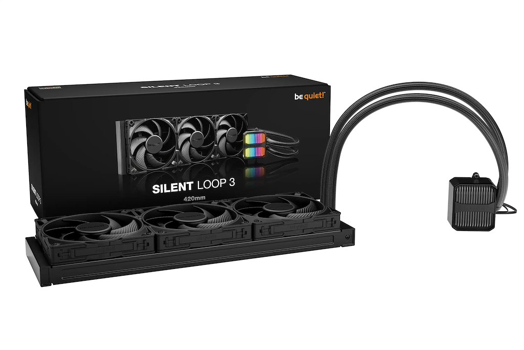 be quiet! SILENT LOOP 3, 420mm [LGA-1851 Default ILM and RL-ILM support/AM5], Powerful 3-chamber PWM pump, Three Silent Wings 4 140mm PWM high-speed fans with radiator corners, Elegant premium des...