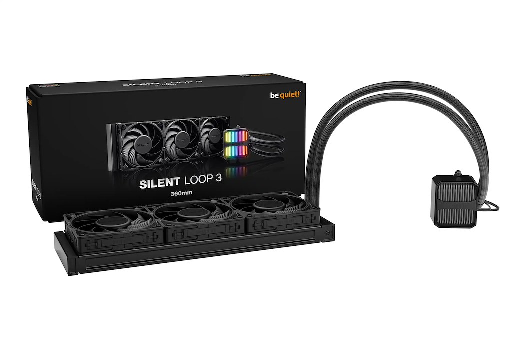 be quiet! SILENT LOOP 3, 360mm [LGA-1851 Default ILM and RL-ILM support/AM5], Powerful 3-chamber PWM pump, Three Silent Wings 4 120mm PWM high-speed fans with radiator corners, Elegant premium des...