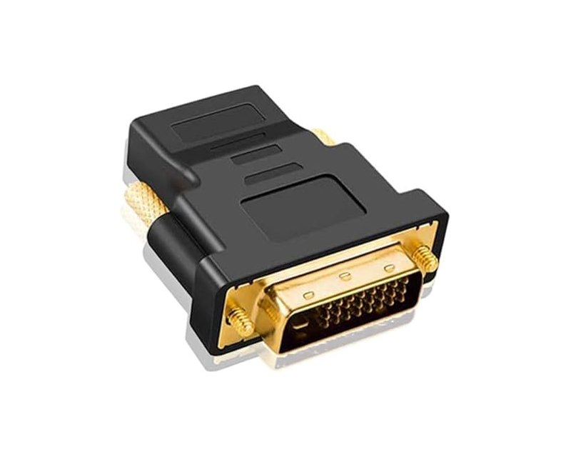 E-Green Adapter DVI-I (24+5) Dual Link (M) - HDMI (F) crni