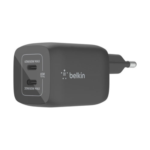 Belkin Boost Charge 65W PD PPS GaN kućni punjač bez kablića Crni