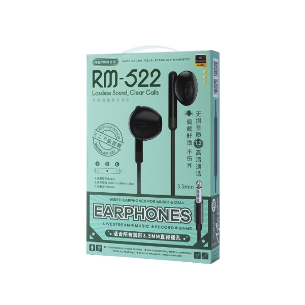 REMAX RM-522a Type-C Wired Earphones (With Digital Interface)