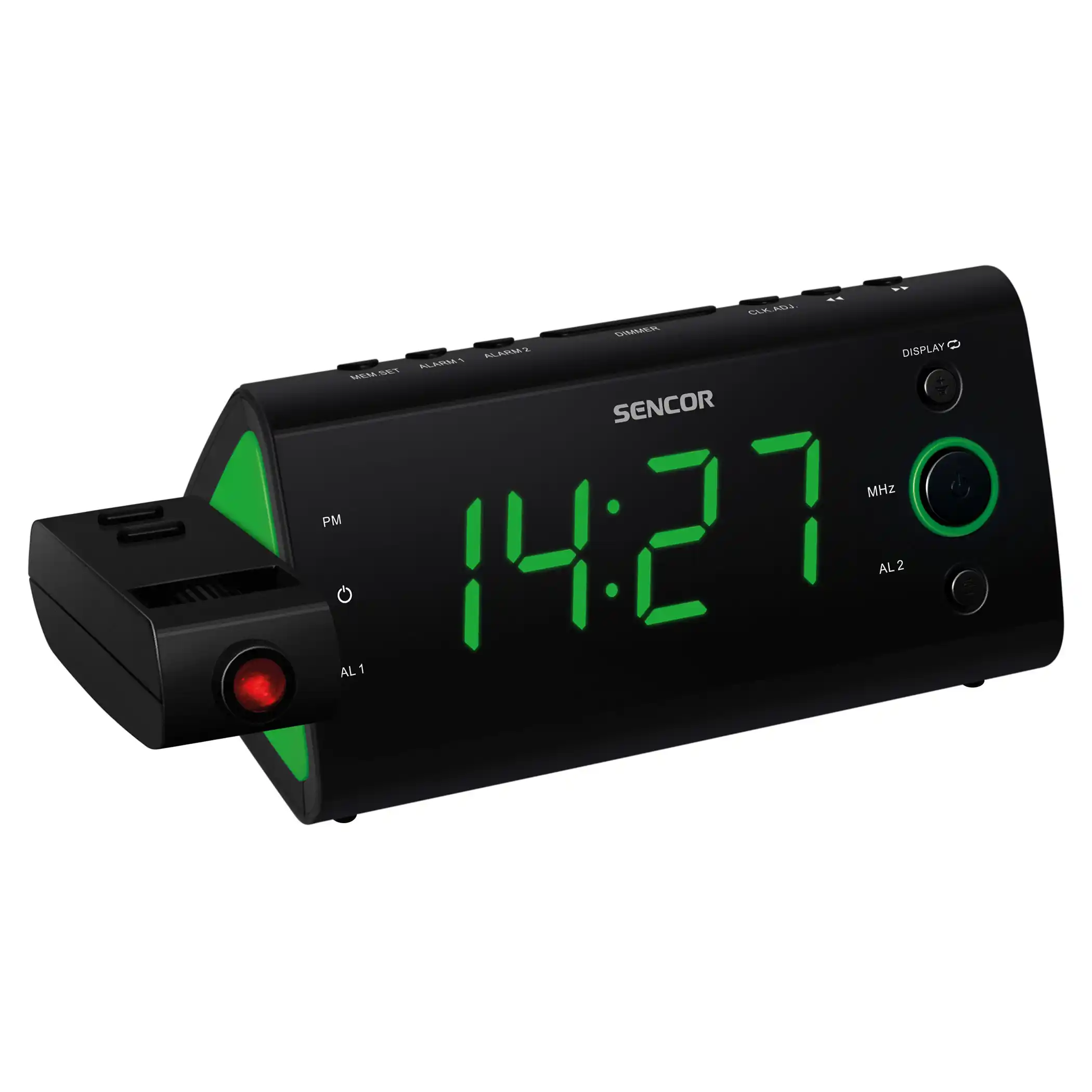 Sencor Digitalni sat sa alarmom SENCOR SRC 330 GN zeleni